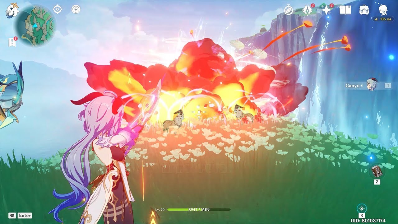Ganyu destroys anemo slime for Hidden Chest - YouTube
