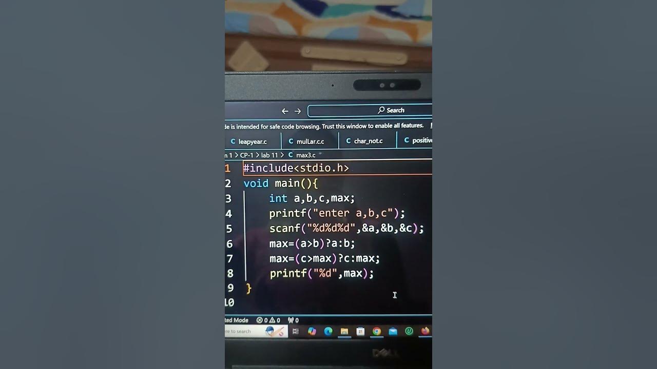 Maximum three numbers using ternary operator in C programming - YouTube