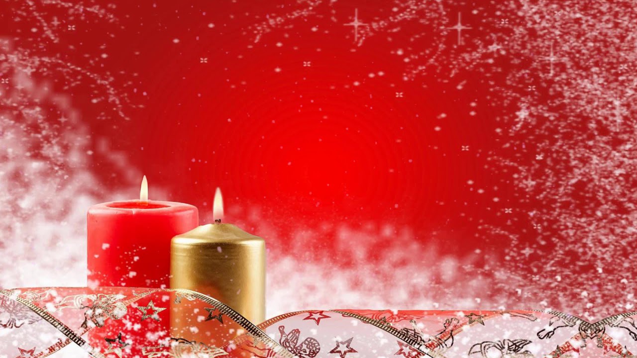 Free Animated Christmas Candle Flames and Snow Background - YouTube