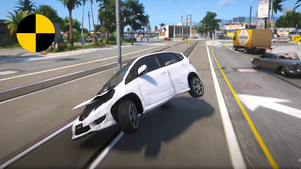 10 Minutes of GTA 5 Crash Testing Real Car Mods - YouTube
