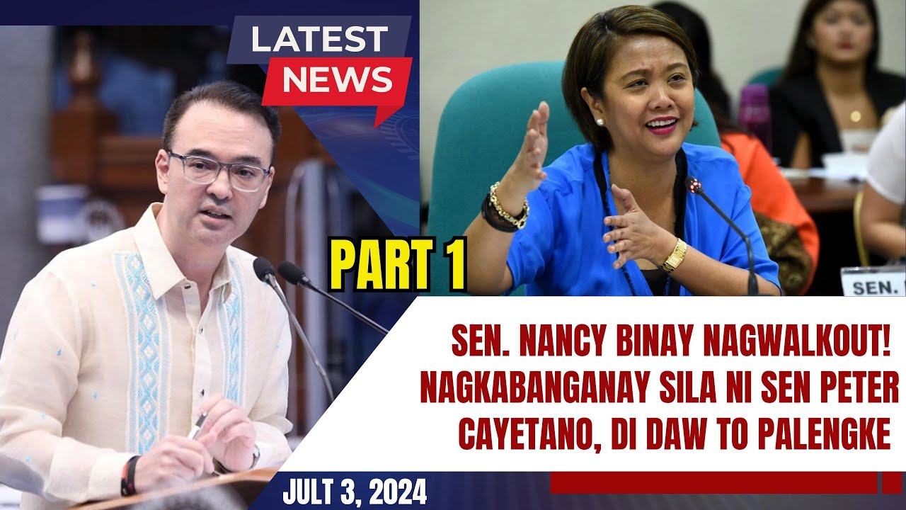 SEN. NANCY, NAPAHIYA KE SEN. PETER CAYETANO NAGWALKOUT TULOI - YouTube
