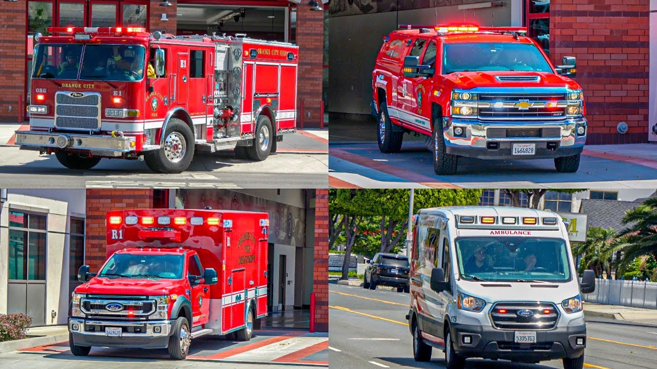Orange City Fire Rescue, Battalion, Engine 1 & Lynch Ambulance ...