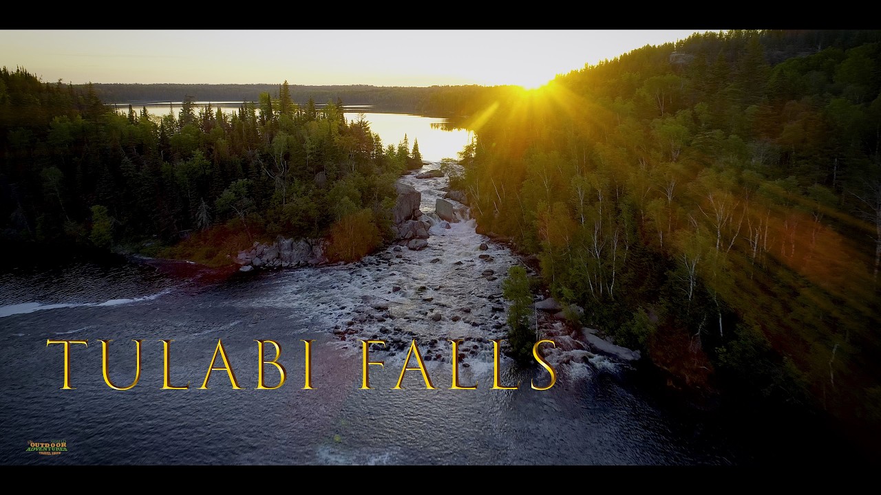 Sunrise Serenity: A Drone Adventure Over Tulabi Falls, Manitoba. # ...
