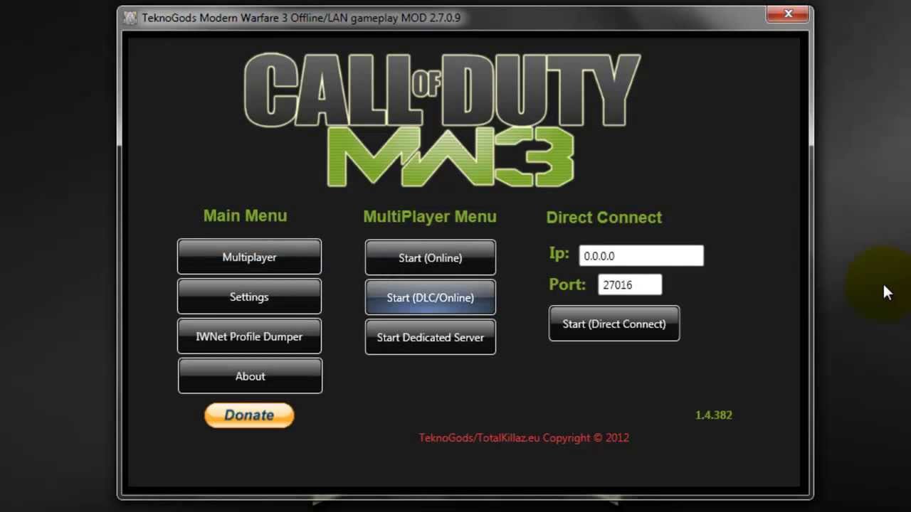 Tutorial Como jogar MW3 Multiplayer pelo Teknogods + DLC - YouTube