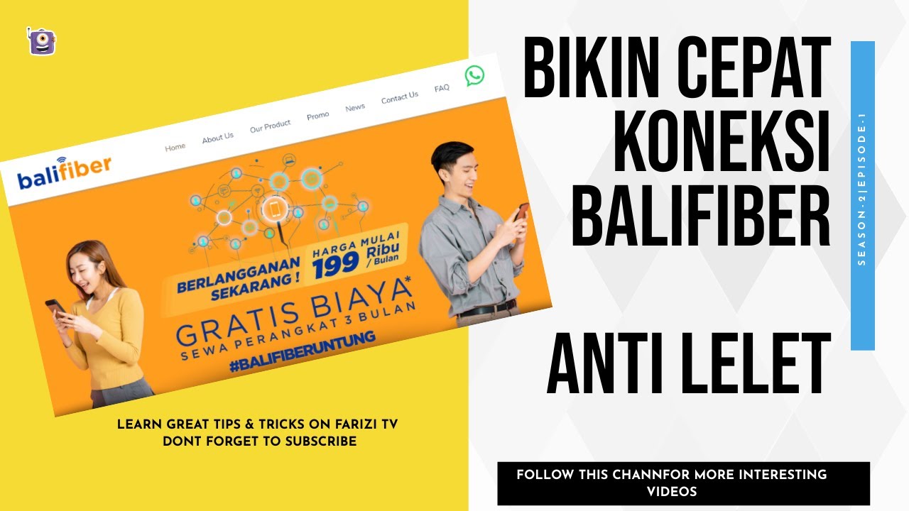 CARA MEMPERCEPAT KONEKSI INTERNET BALIFIBER | STABIL ANTI LEMOT - YouTube