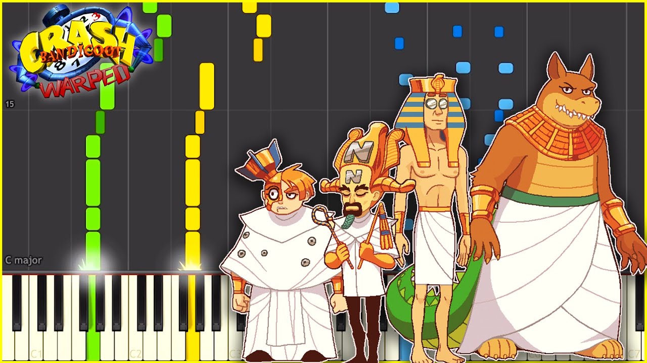 Egypt Bonus Round - Crash Bandicoot 3 [Piano Tutorial Synthesia♫] クラッシュ ...