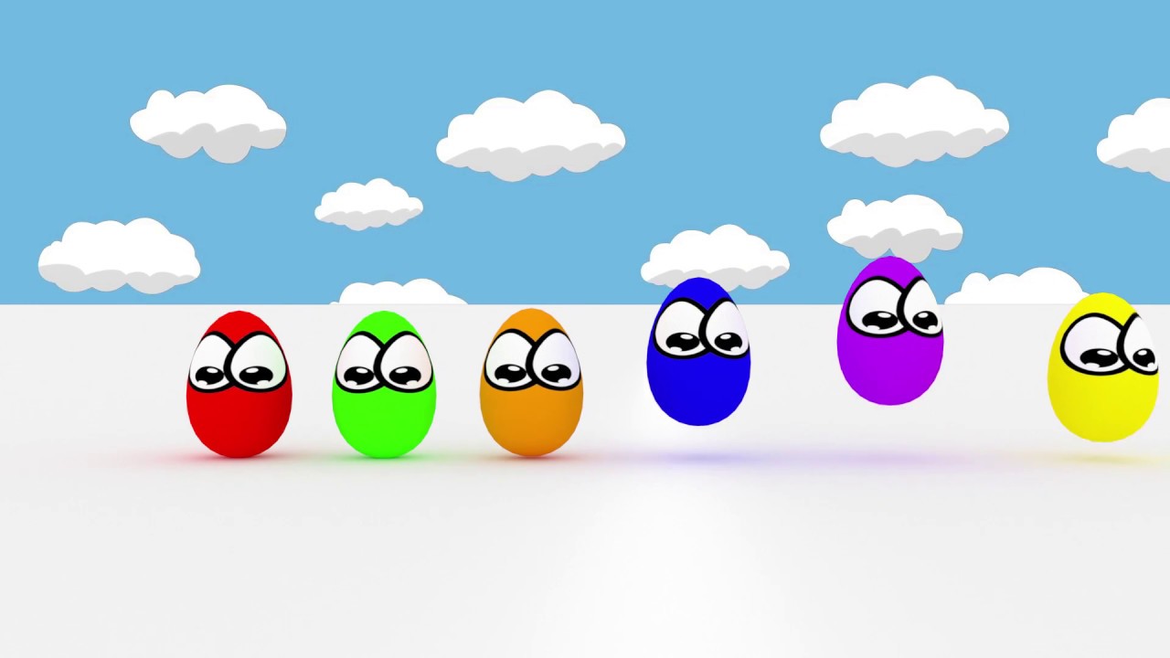 Learn Colors With 3D eggs - Cool Animation For Kids - YouTube