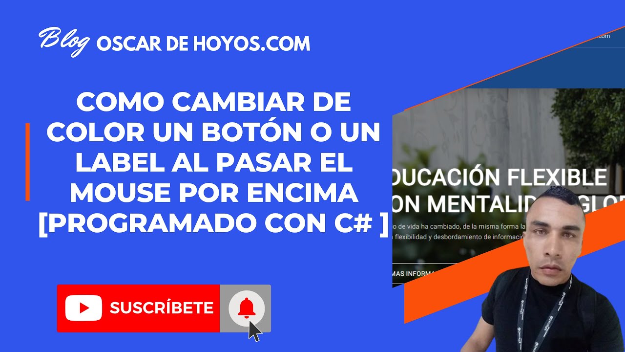 Como cambiar de color un Button o un Label al pasar el Mouse por encima en Win Forms SOLUCIONADO ...
