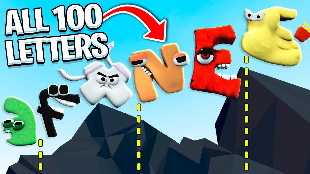 Who has the Highest Jump in Alphabet Lore? 100+ Letters - YouTube