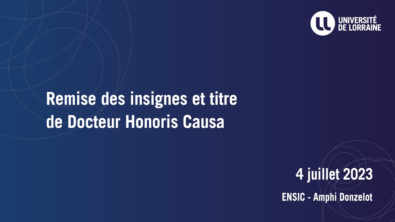 Docteur Honoris Causa - Liqun ZHANG - YouTube
