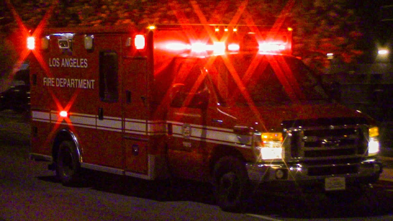 LAFD Engine 57 & Rescue 57 (reserve) Responding - YouTube