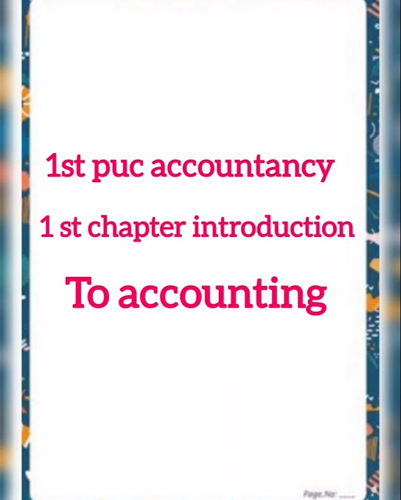 1st puc accountancy 1st chapter introduction to accounting notes # ...