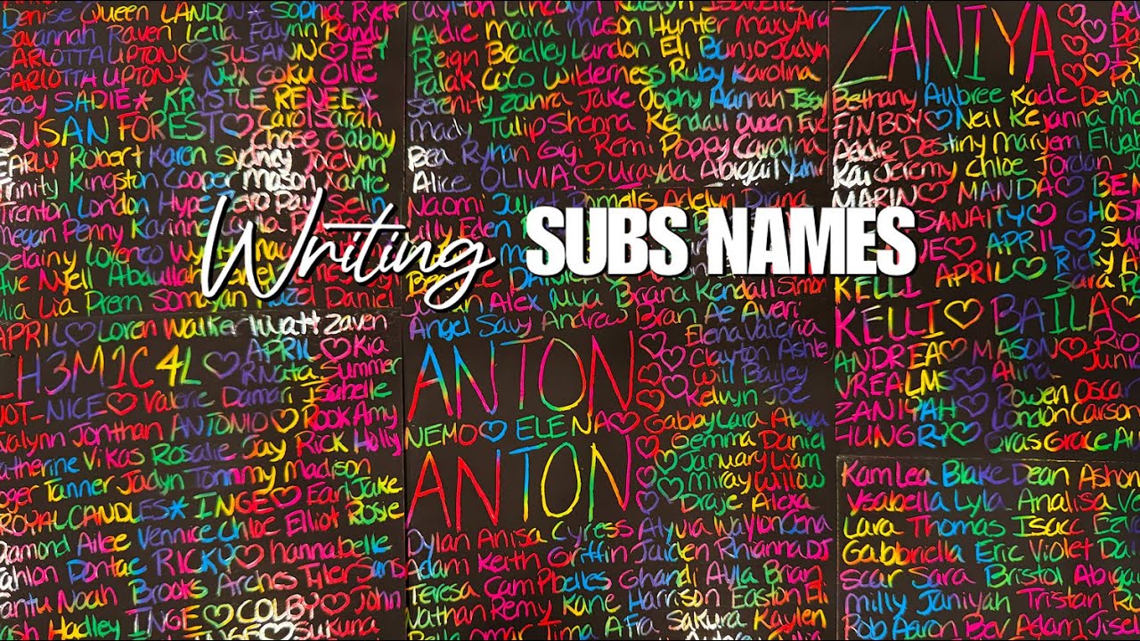 Writing Subs Names…Who’s in da house? 22days til my B-Day! 🥳 ️ - YouTube