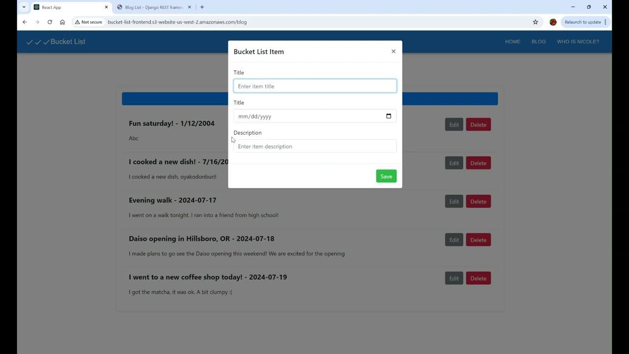 Bucket List App Tutorial - YouTube