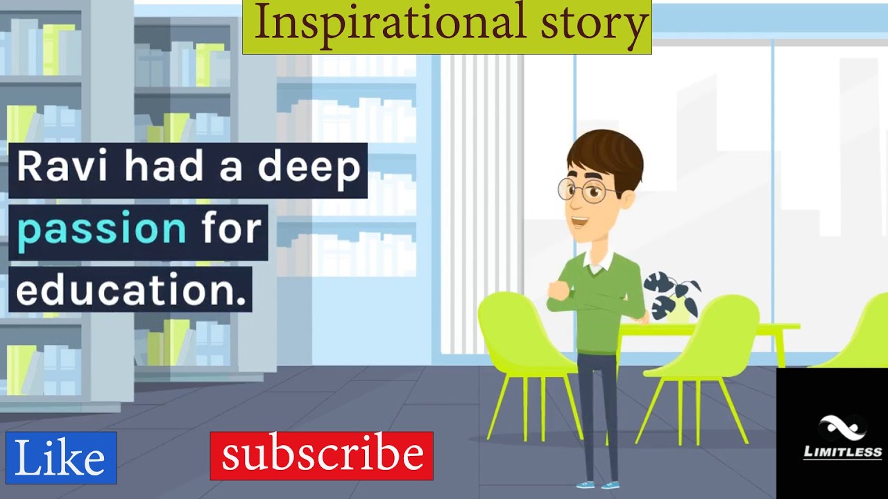 Ravi's struggling animated inspirational story #Englishstories # ...