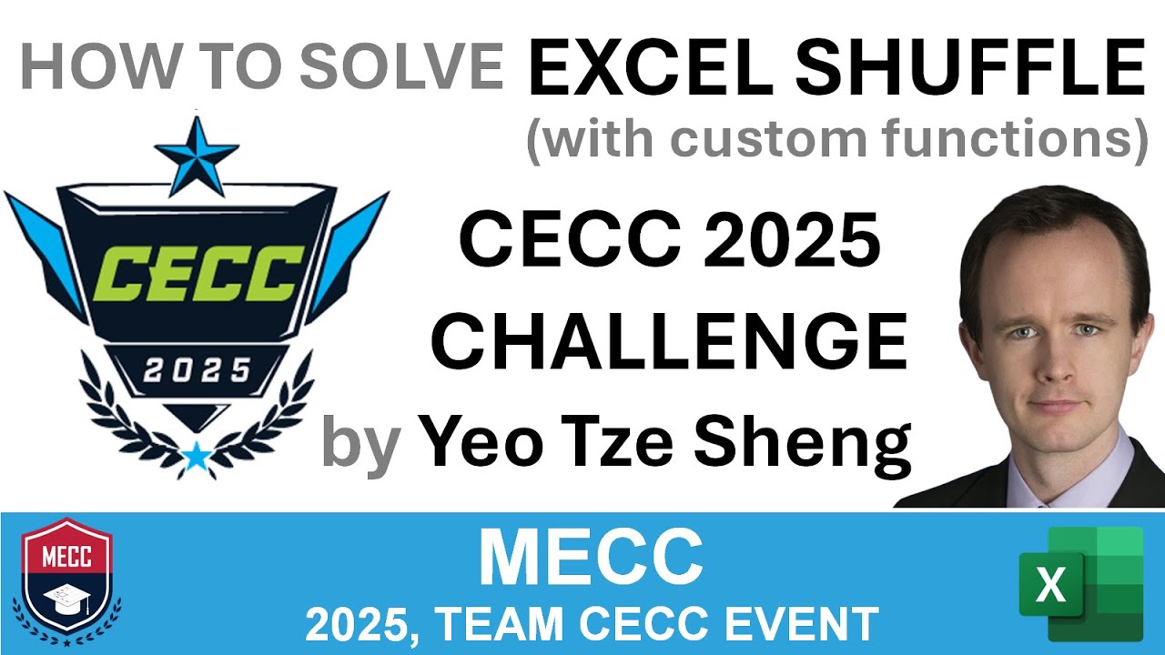 How to solve Excel Shuffle from the CECC Esports event (with custom ...
