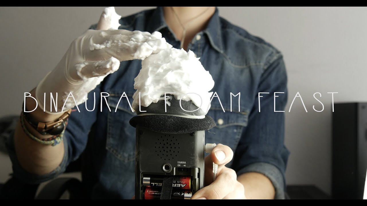 ASMR | Shaving Cream, NO TALKING | Latex Gloves (Binaural, 4K) - YouTube