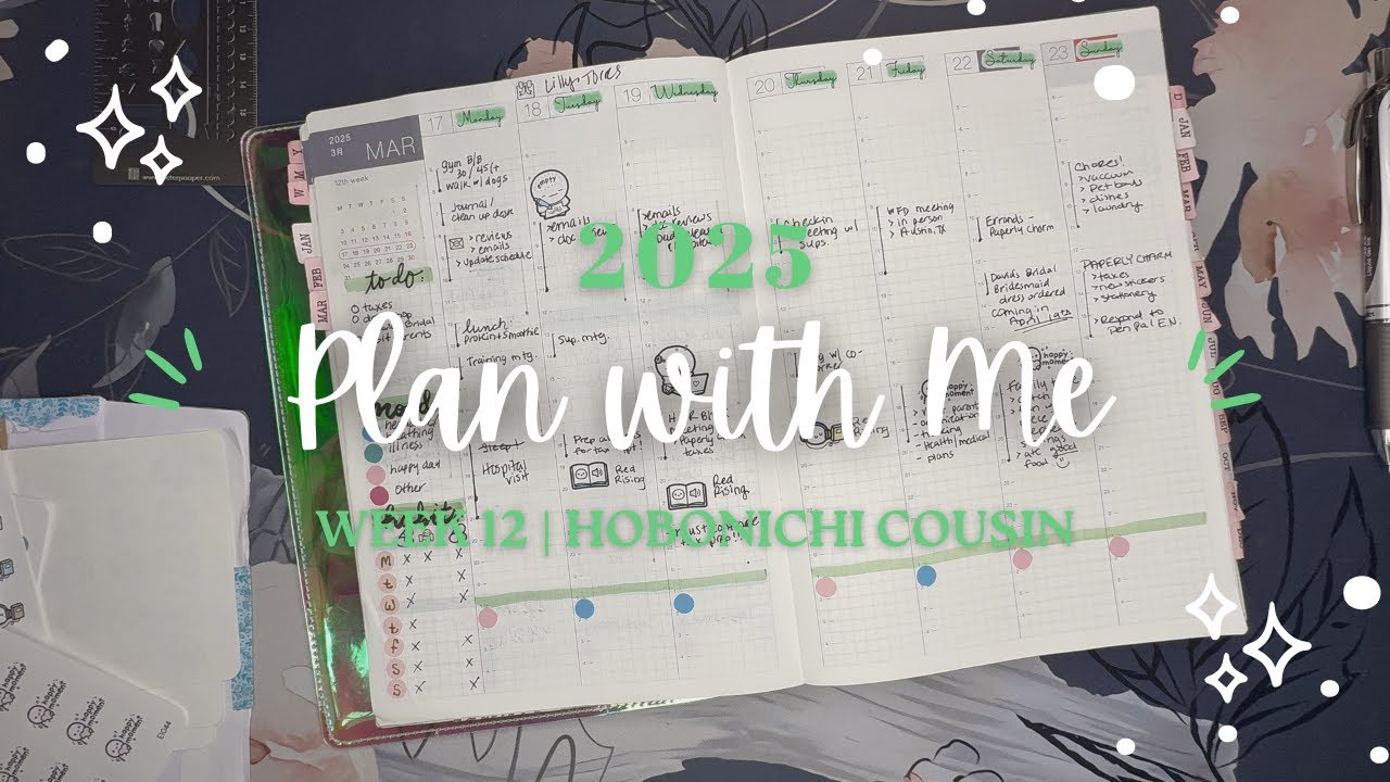Plan with Me during the Week! 🤗 | Hobonichi Cousin 2025 | Week 12 - YouTube