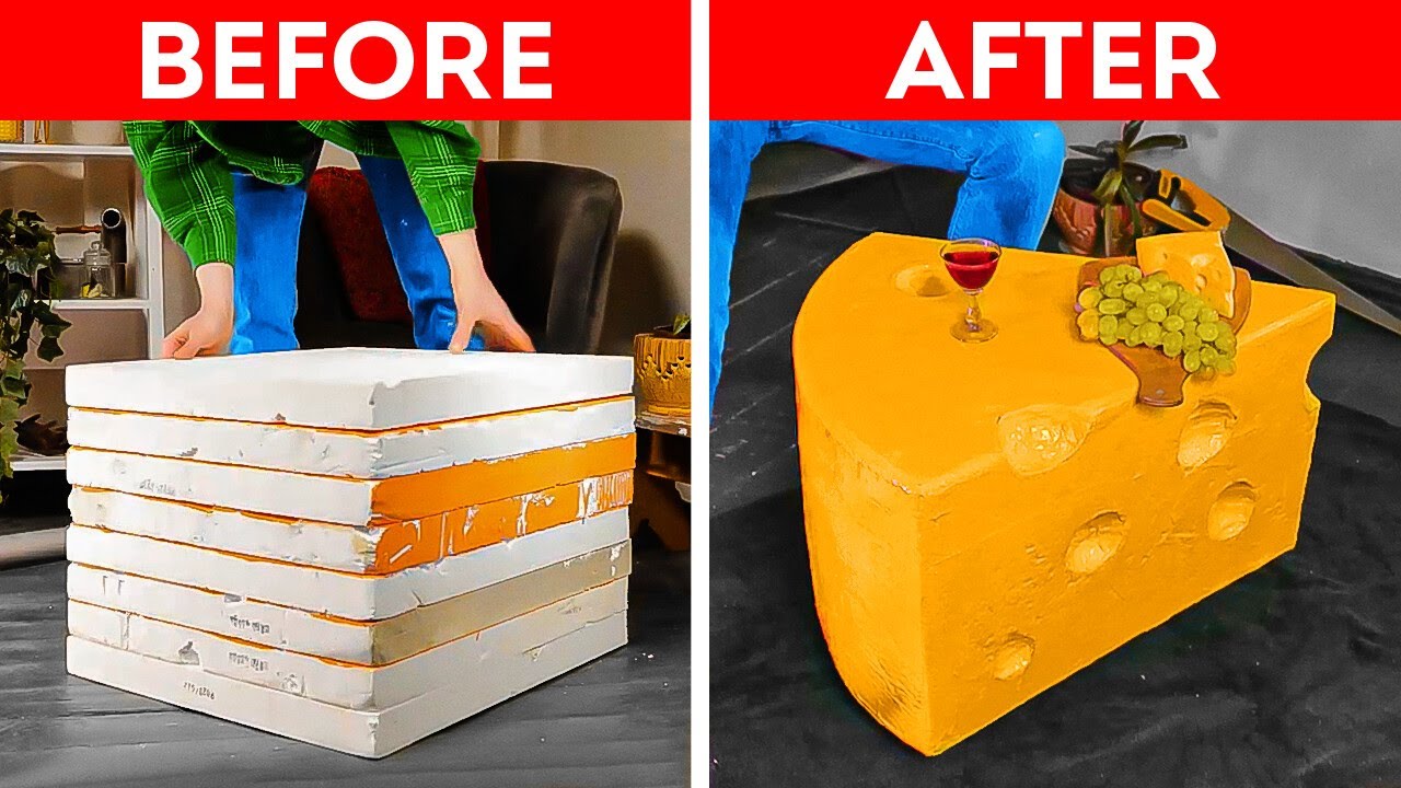 DIY Furniture Projects: Giant Cheese Table - YouTube