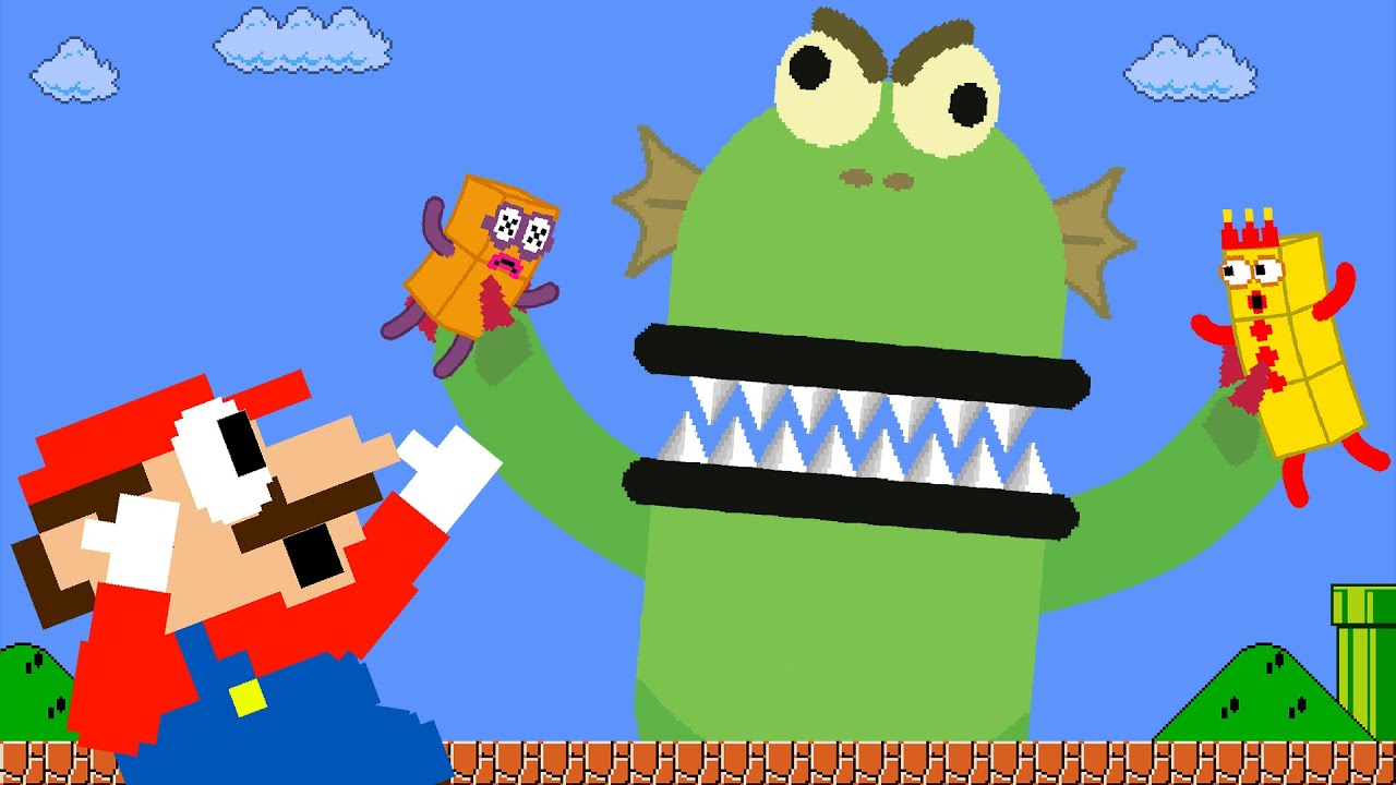 Blockzilla - Numbeblocks Mix Level Up in NEW Super Mario Bros World ...