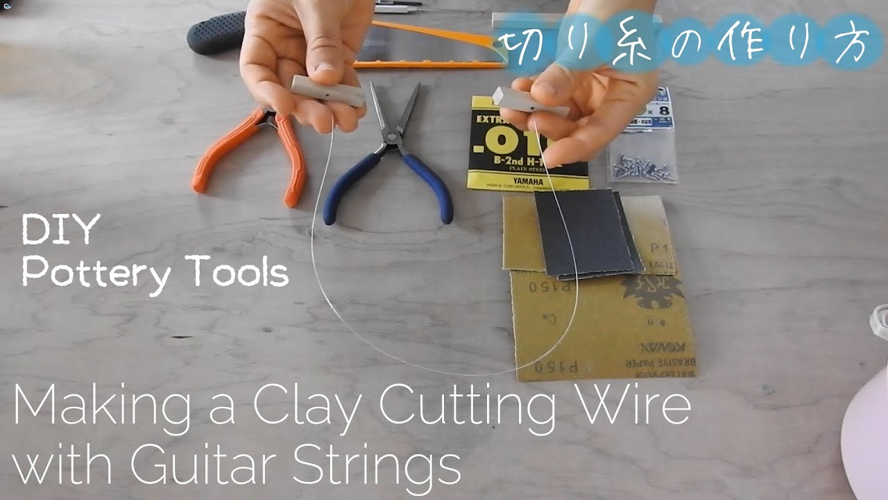Making a Clay Cutting Wire Using Guitar Strings | DIY Pottery Tools ...