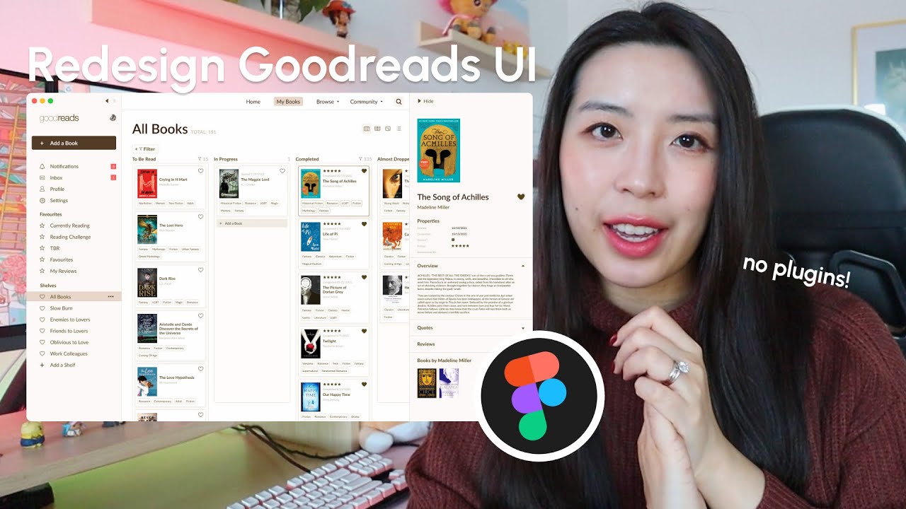 Design UI with me | Goodreads redesign (no plugins) - YouTube