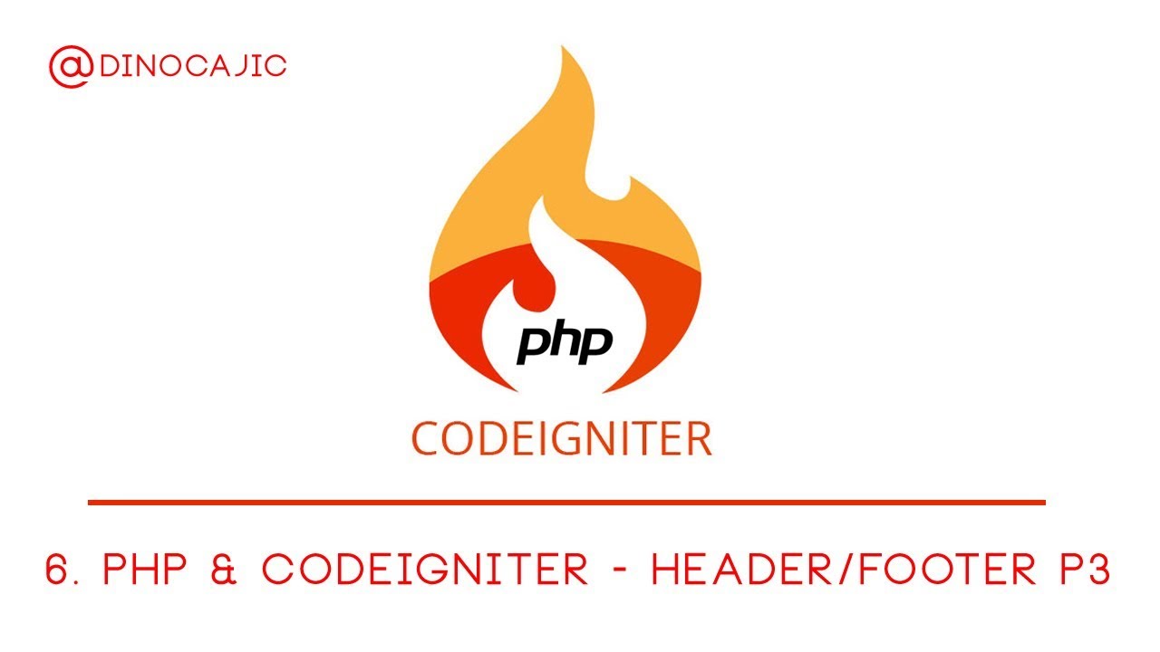 6. PHP & CodeIgniter - Setting up Header and Footer P3 - YouTube