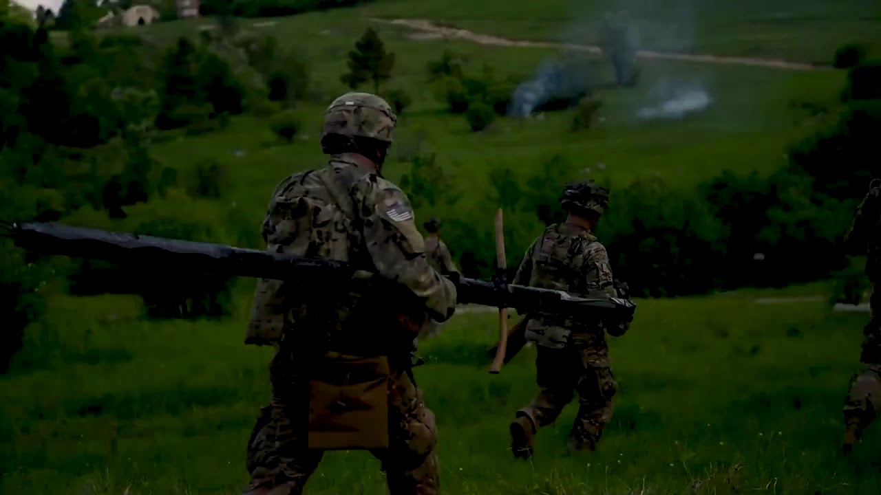 Combined arms live fire training exercise - YouTube
