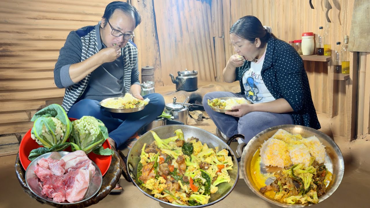 Village Style Pork & Cauli mix Curry with Rice | Pork Recipes ...