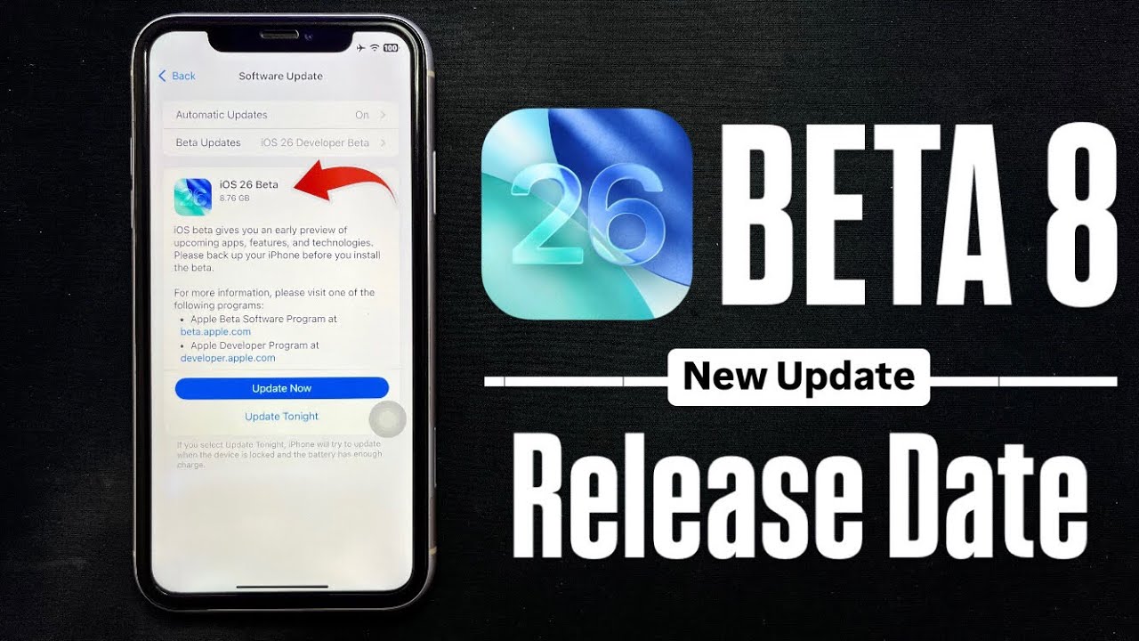 iOS 26 BETA 8 New Update Release Date - Whats New - YouTube