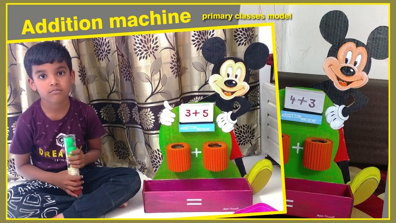 Addition machine. cardboard craft - YouTube