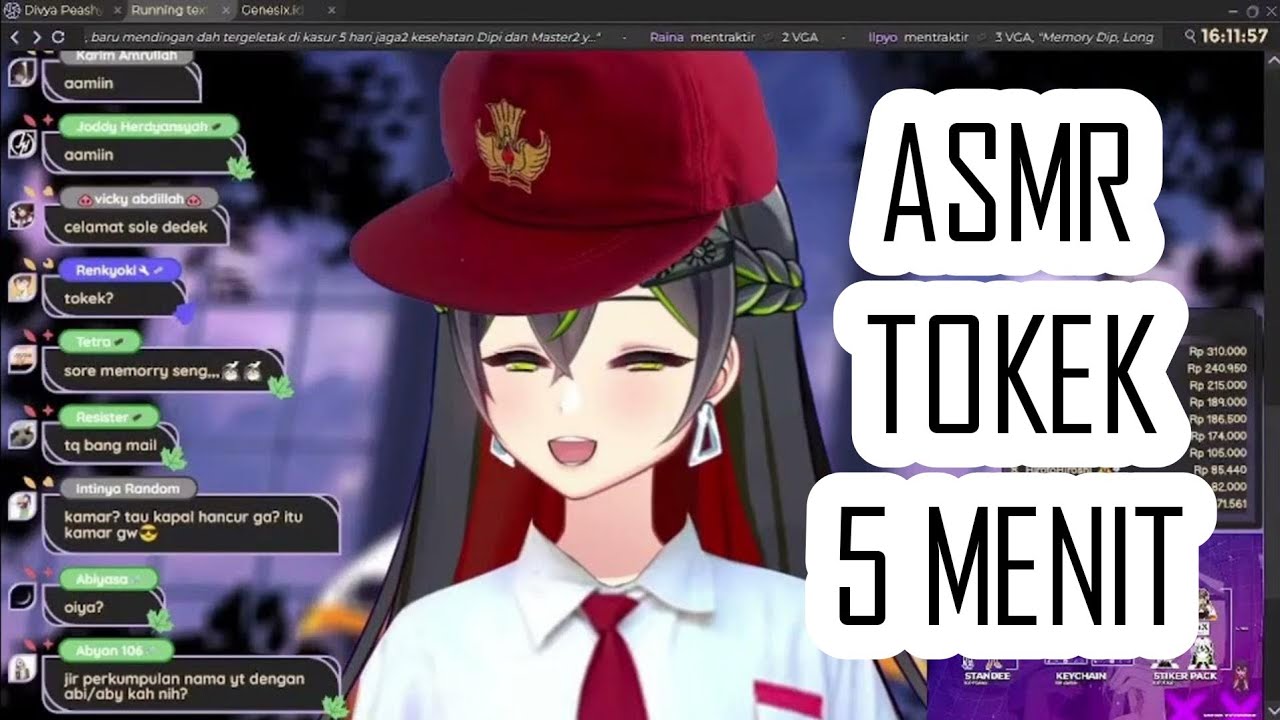 ASMR tokek 5 menit | Divya Peashy 【GENESIX】 - YouTube