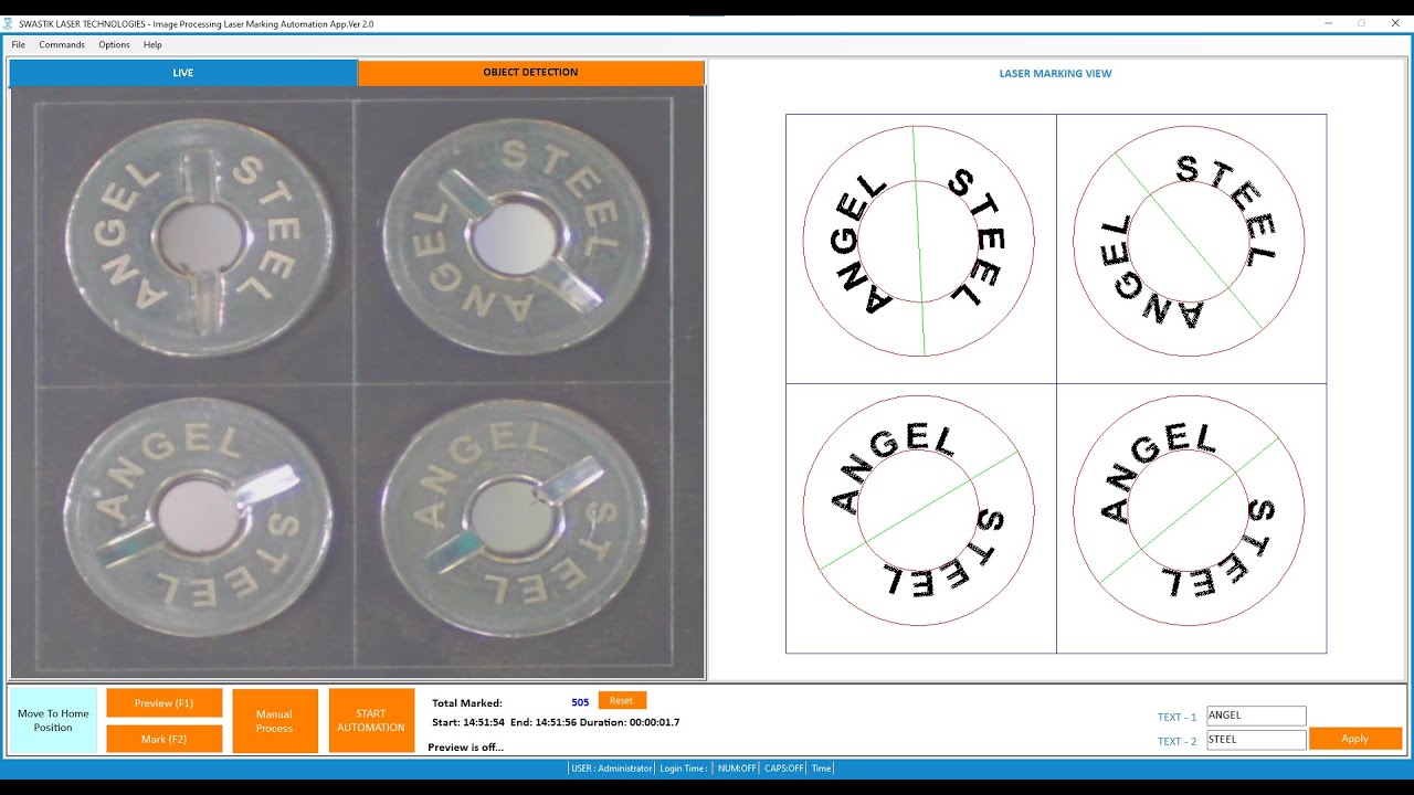 Machine Vision Laser Marking - YouTube