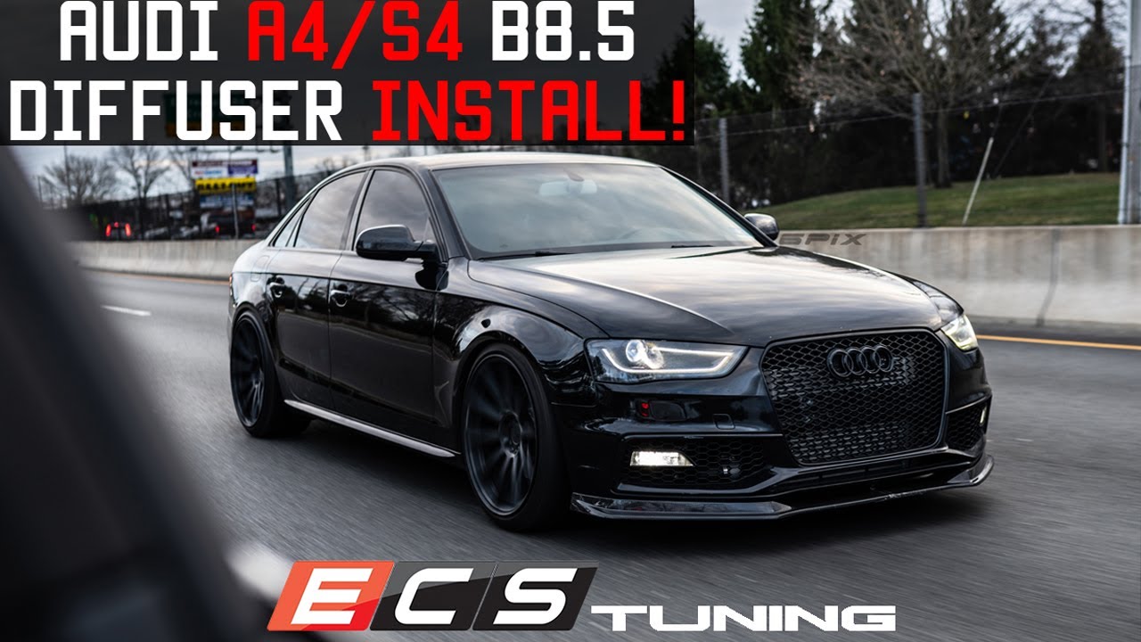 AUDI A4 S4 B8 5 ECS CARBON DIFFUSER INSTALL YouTube