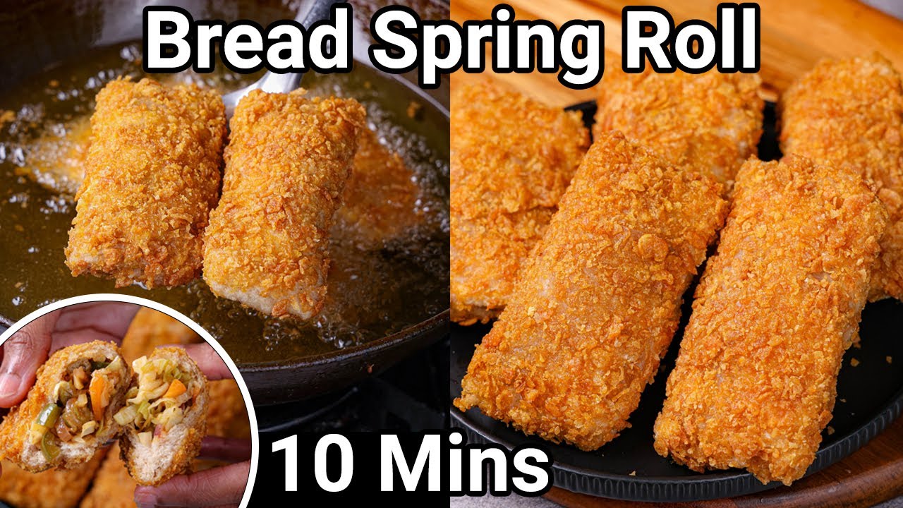 Instant Bread Spring Roll in 10 Mins - Evening Tea time Snack | Veg ...
