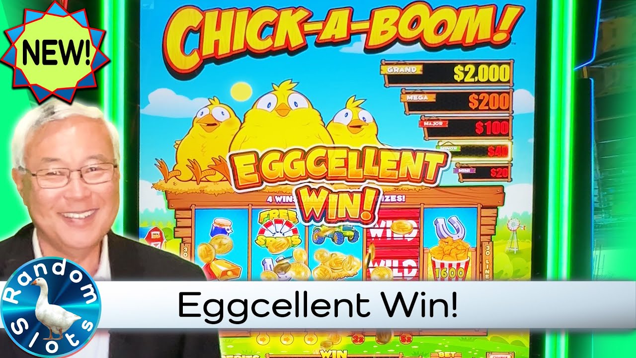 Chick A Boom Slot Machine Feature Win - YouTube