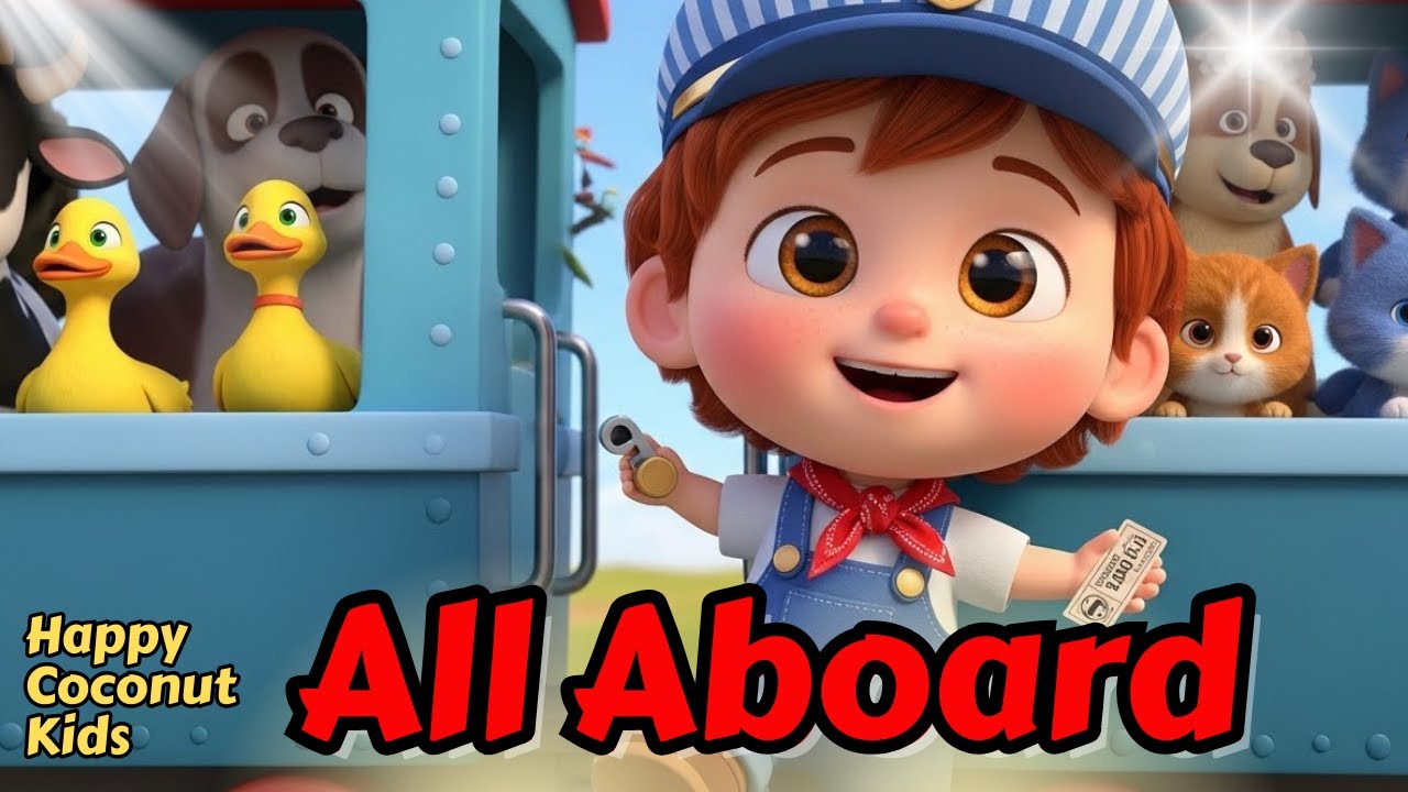 All Aboard! Animal Train Song for Kids 🚂🎶 | Nursery Rhymes 🎶 | Happy ...