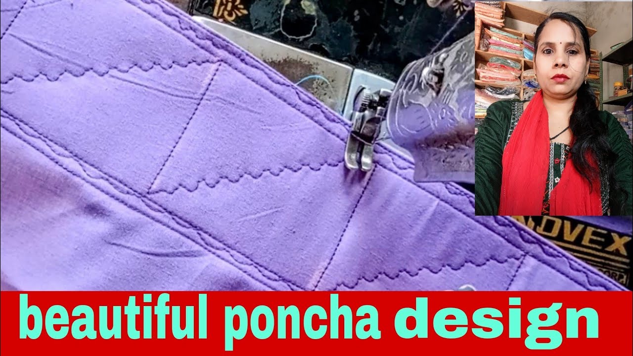 Poncha design/salwar poncha design/mohri poncha design - YouTube