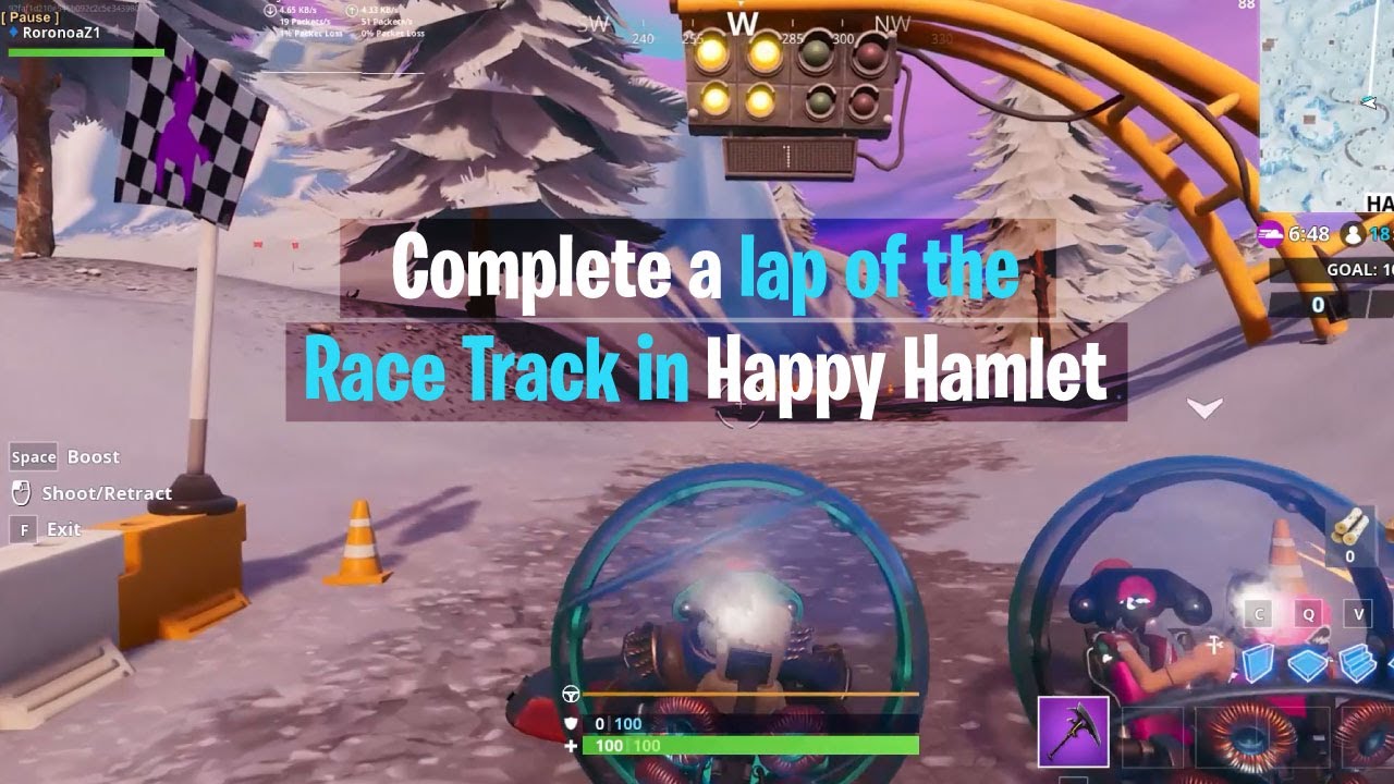 Where / How to Complete a lap of the Race Track in Happy Hamlet - YouTube
