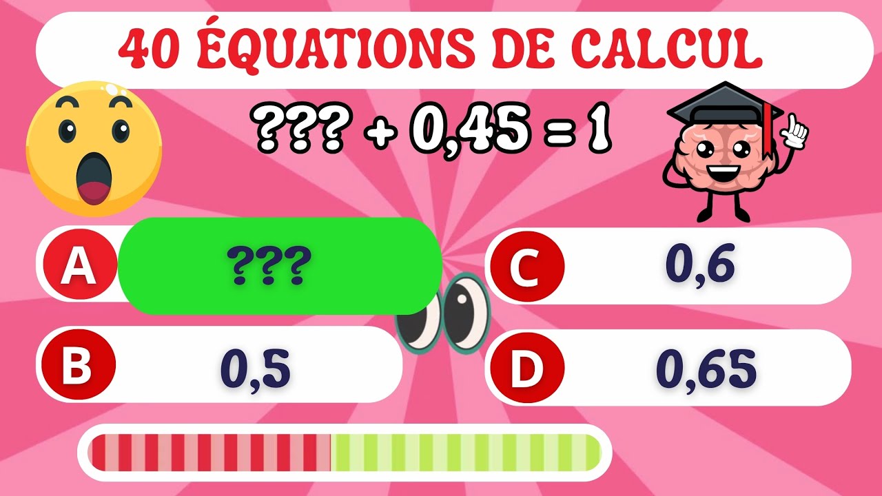 Entraînement Calcul Mental – 40 Problèmes Mathématiques Sans ...