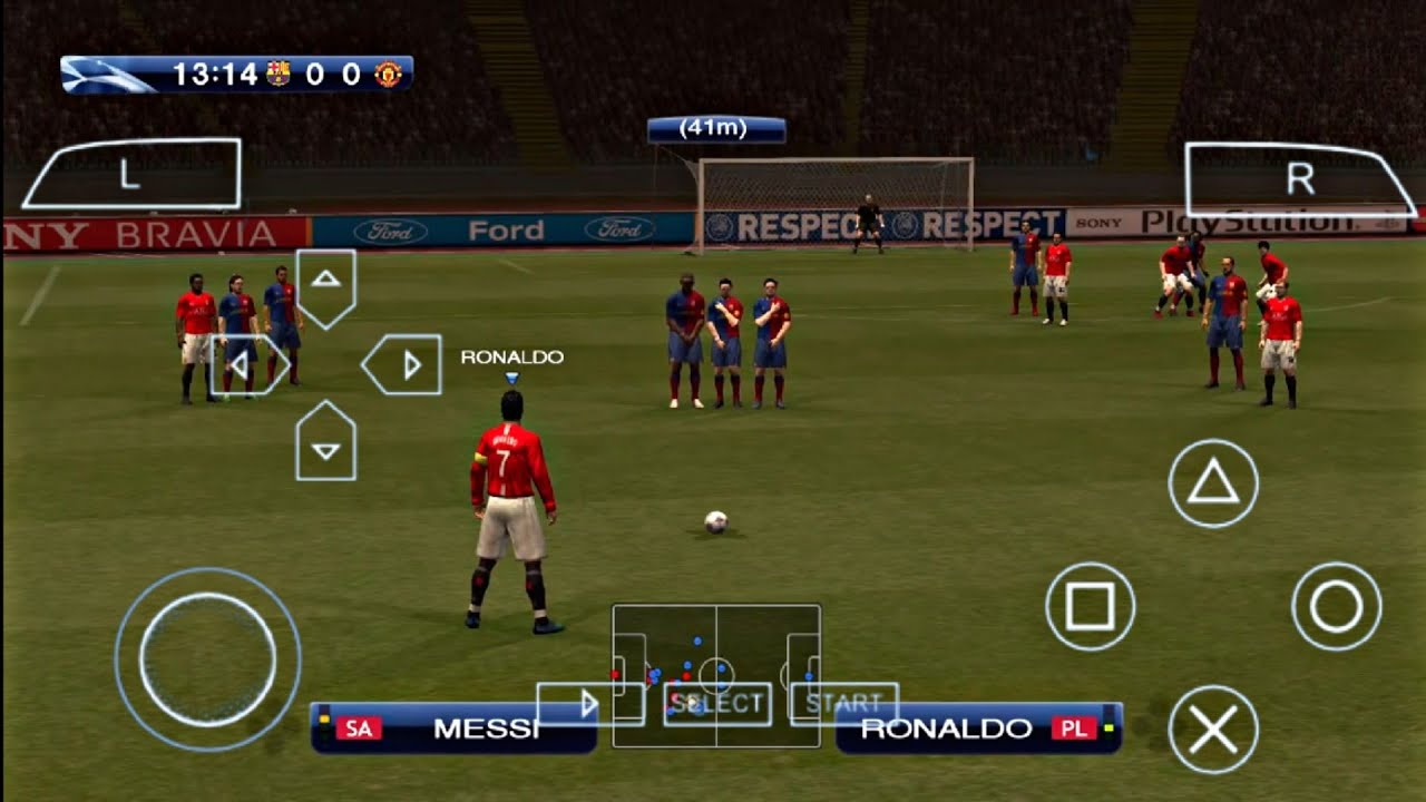 Pes 2009 PPSSPP Com Faces e gráficos incríveis Câmera PS5 Clèriston 7 ...