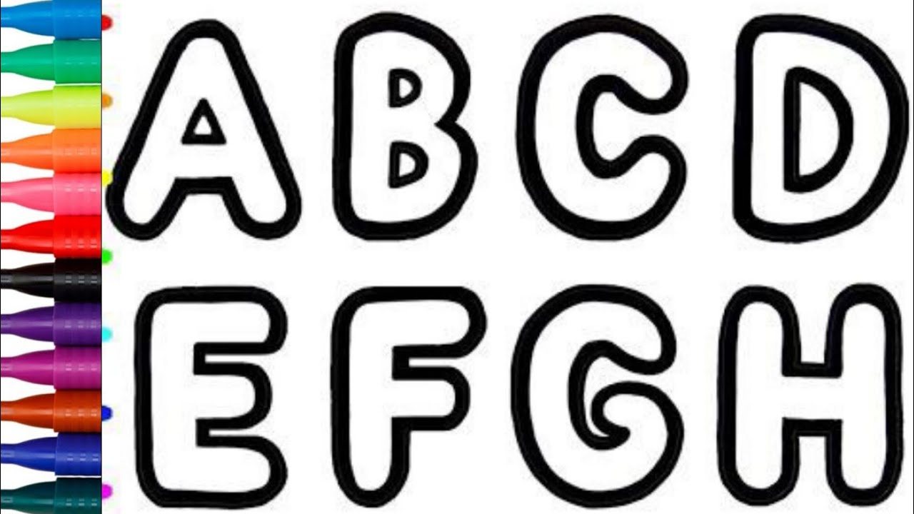 💫How to draw alphabet 🔤 step by step Drawing for kids 💫|| preschool ...