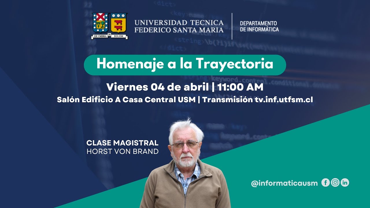 Homenaje a la Trayectoria Horst von Brand - YouTube