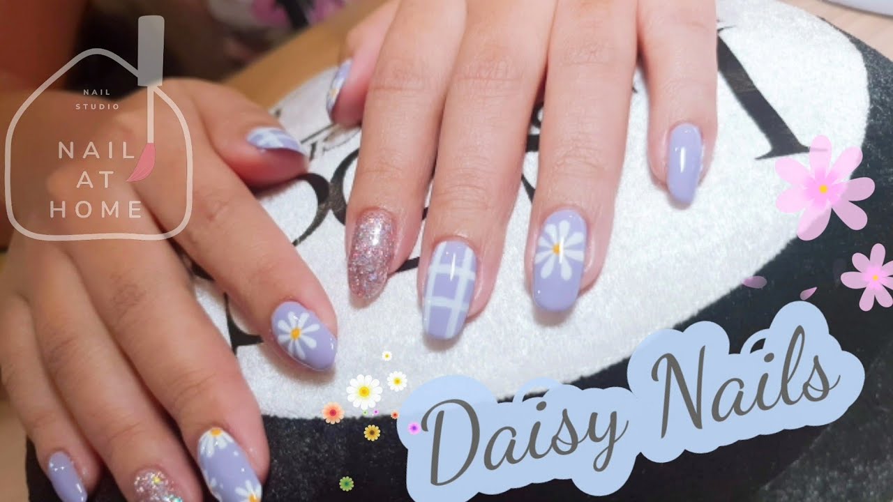 Daisy Nail : ทำเล็บดอกเดซี่กันจ้า - YouTube