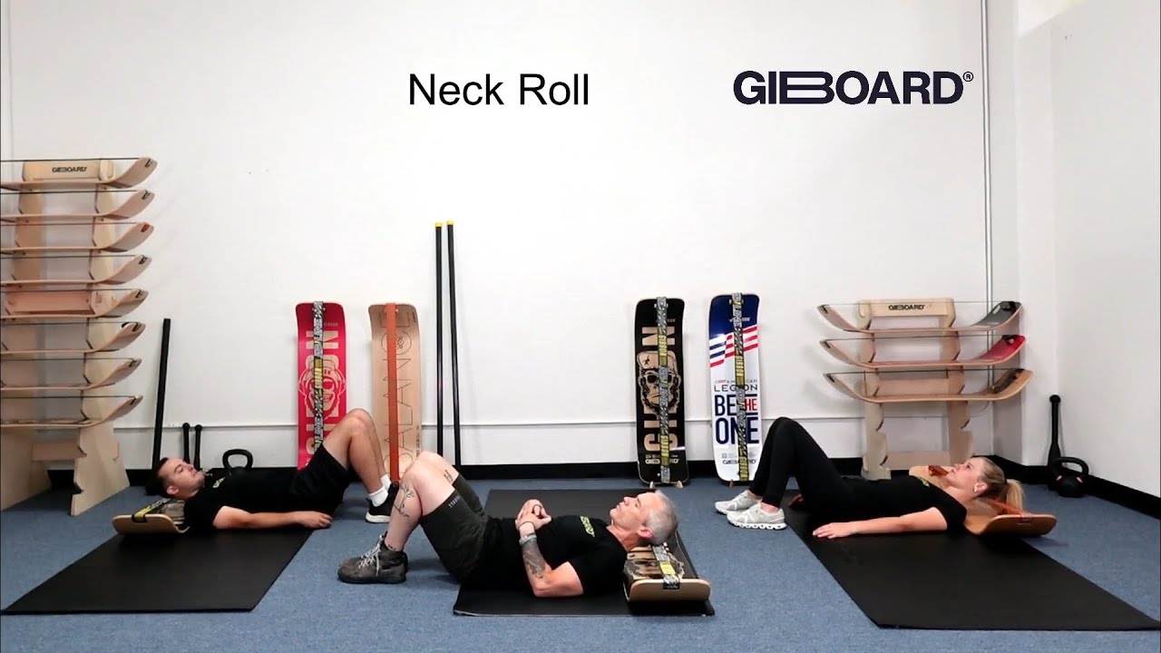 Neck Roll Exercise Demonstration on a GiBoard Balance Board - YouTube