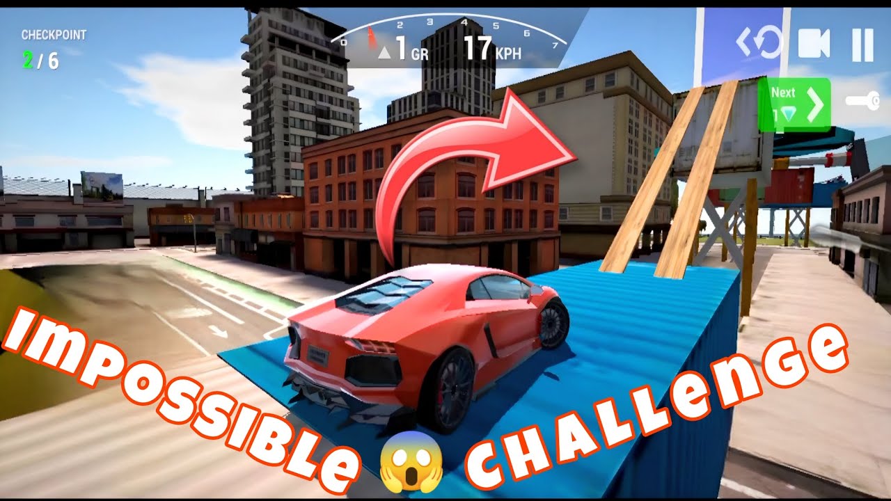 Impossible Challenge 🤮 In Extreme Car Driving 💫 - YouTube