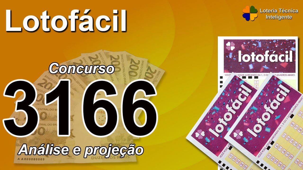 ANÁLISE E PROJEÇÃO PARA O CONCURSO 3166 DA LOTOFÁCIL - YouTube