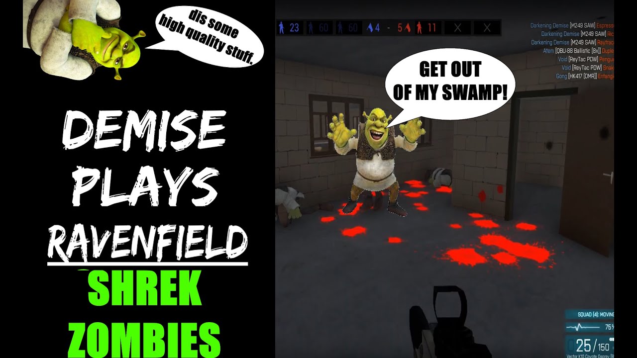 Shrek Zombies | Demise Plays Ravenfield - YouTube
