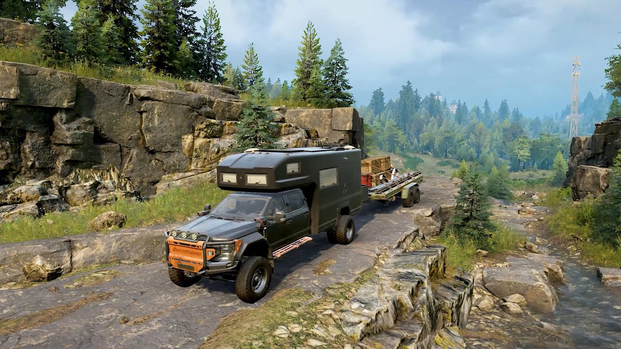 Earth roamer | Transporting a offroad Trailer | SnowRunner season 14 ...
