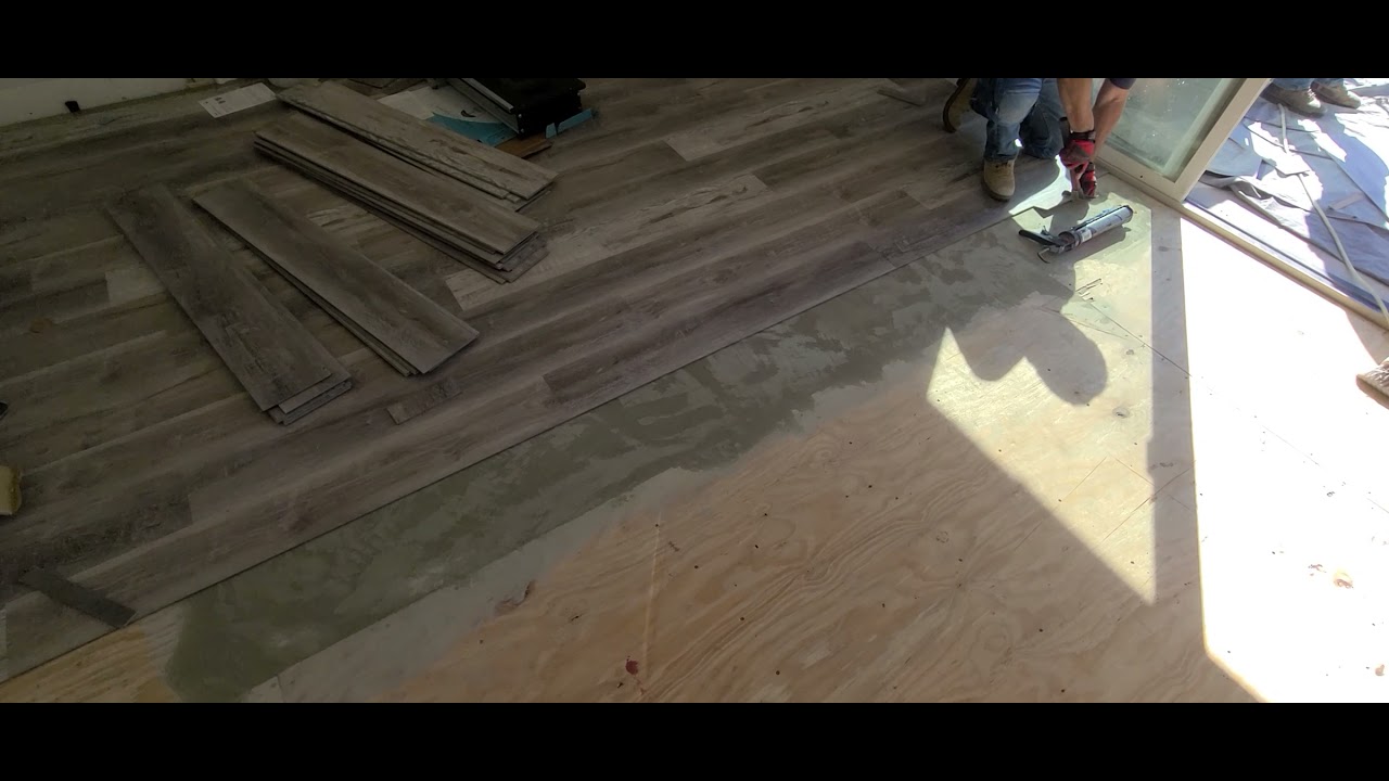 installing half-inch thick sub floor and level quick installation - YouTube